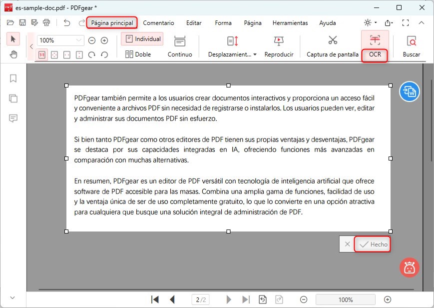 OCR PDF | Guía del Usuario
