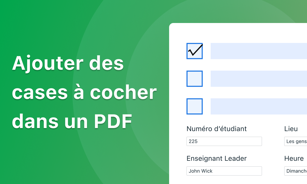 Comment ajouter une case à cocher dans un PDF gratuitement