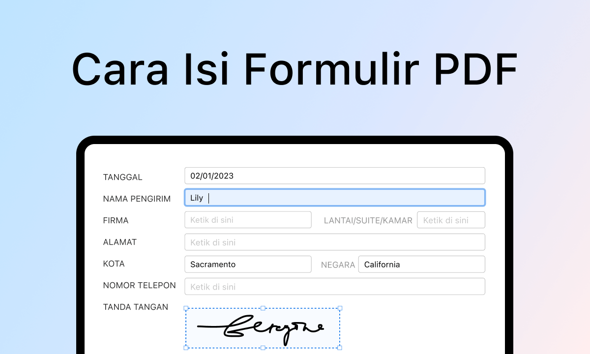 Cara Mengisi Formulir PDF Secara Gratis (semua platform)