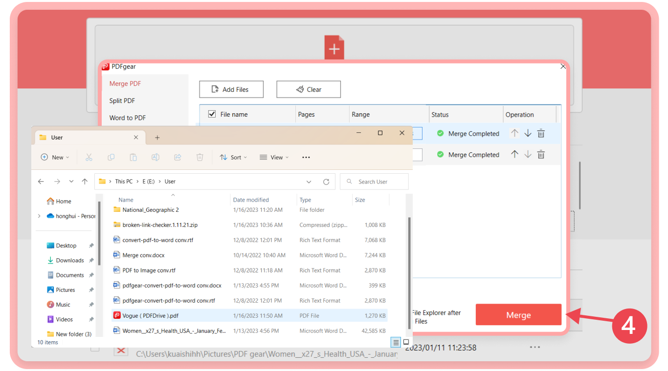 Combine PDF Files Into One PDFgear Software