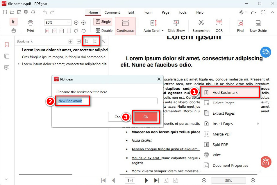 How Add Bookmarks to PDF for Free [4 Ways]