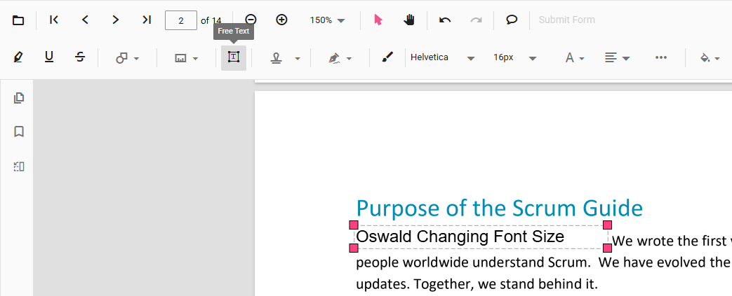 How to Change Font Size in PDF