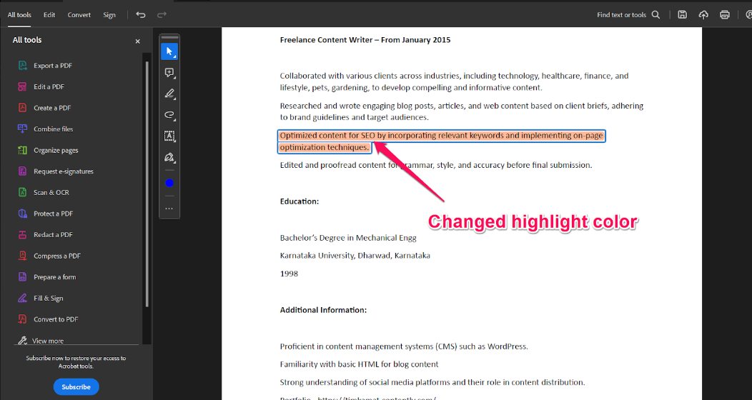 How to Change Highlight Color in Adobe Acrobat