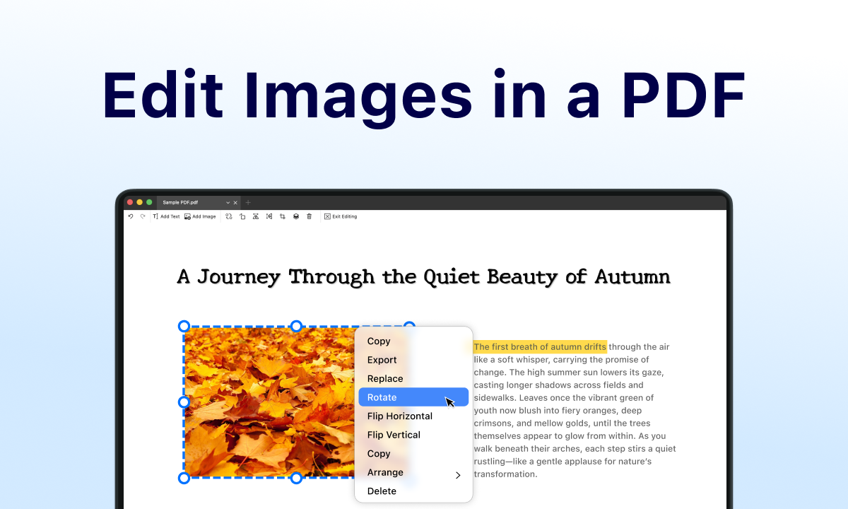 How to Edit Images in PDF for Free