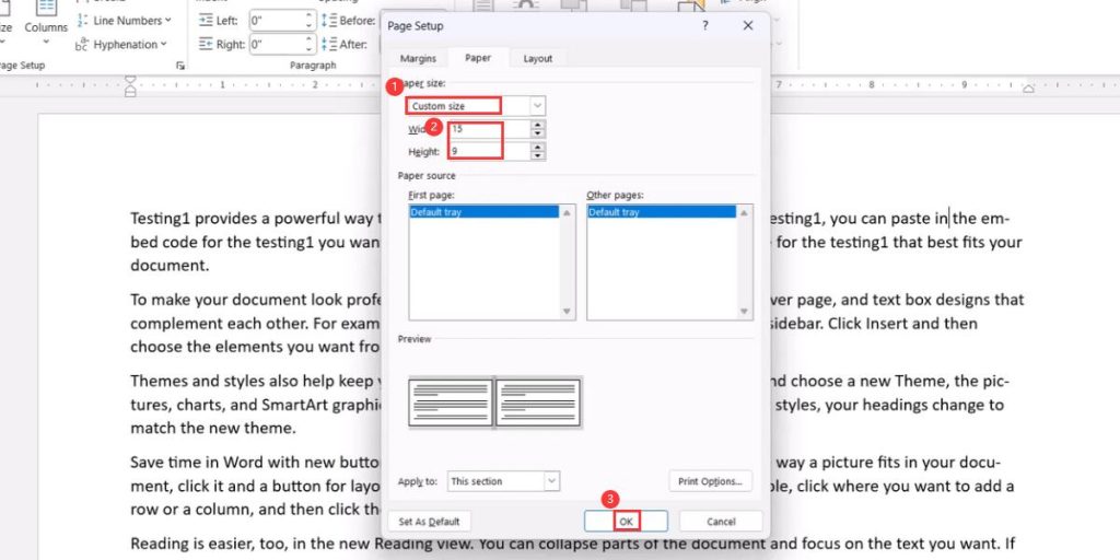 Where Do You Select the Paper Size for a Document